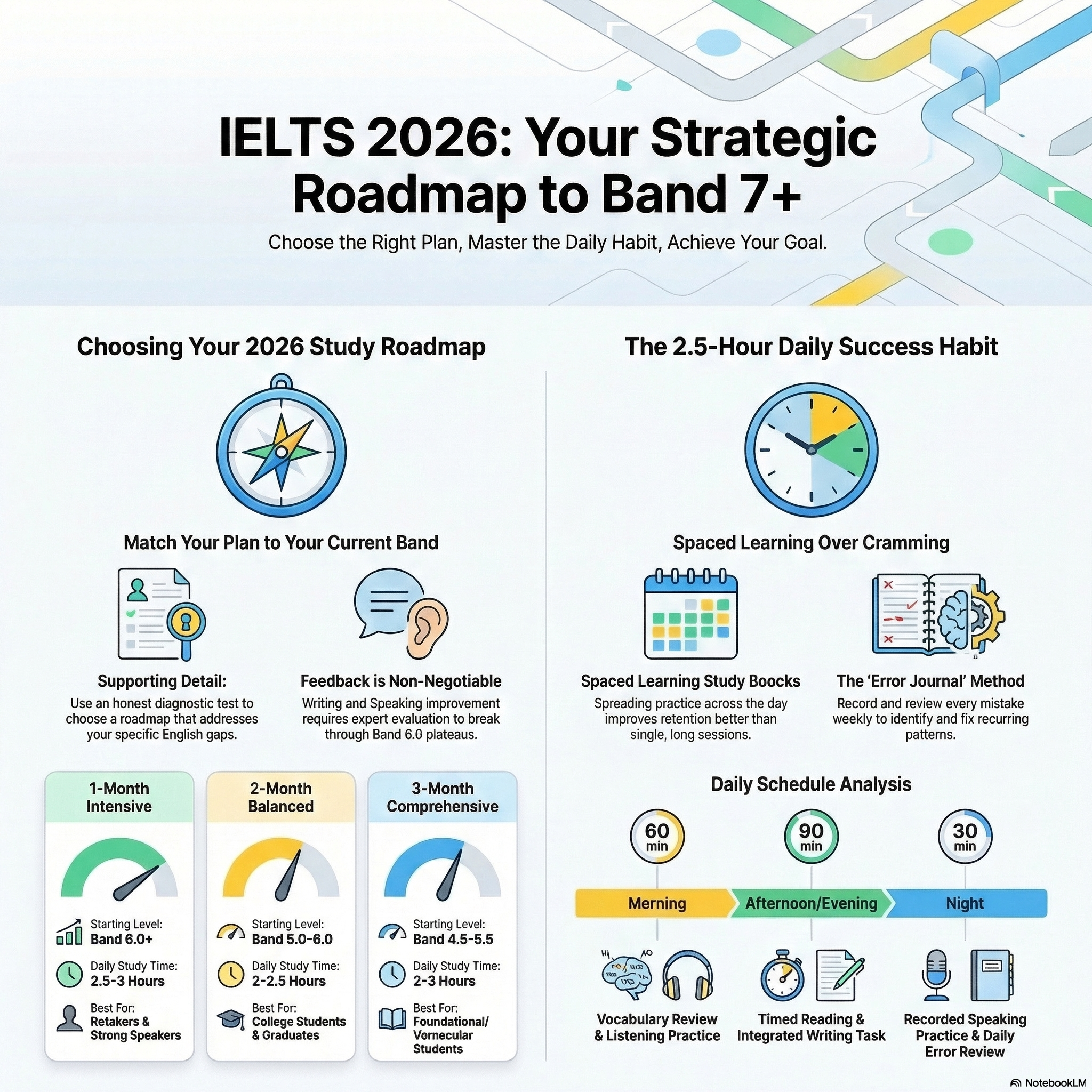 IELTS Study Plan 1-2-3 Months 2026 | Band 7+ | EEC | Enbee Education Center