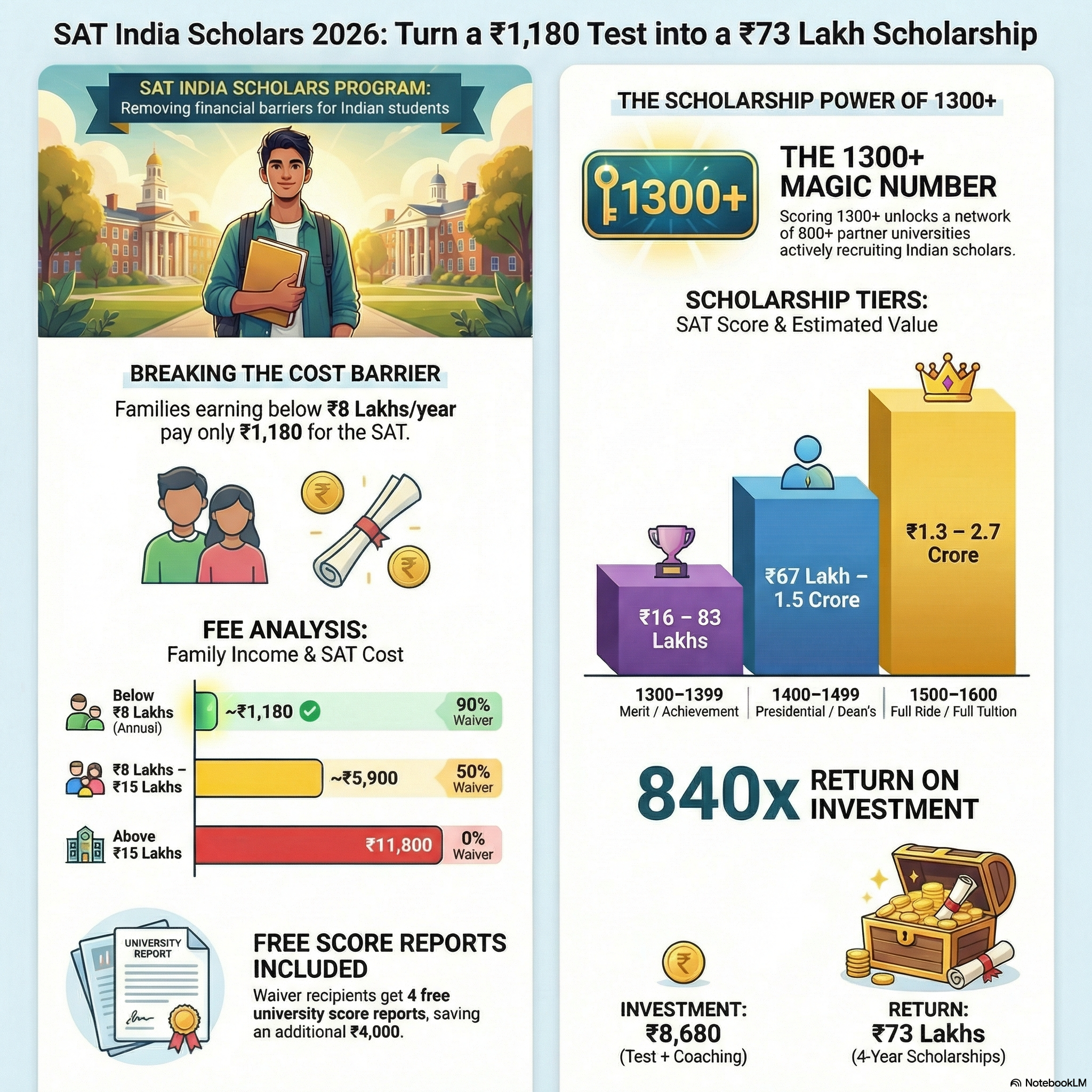 SAT India Scholars 2026 | Fee Waiver | EEC | Enbee Education Center