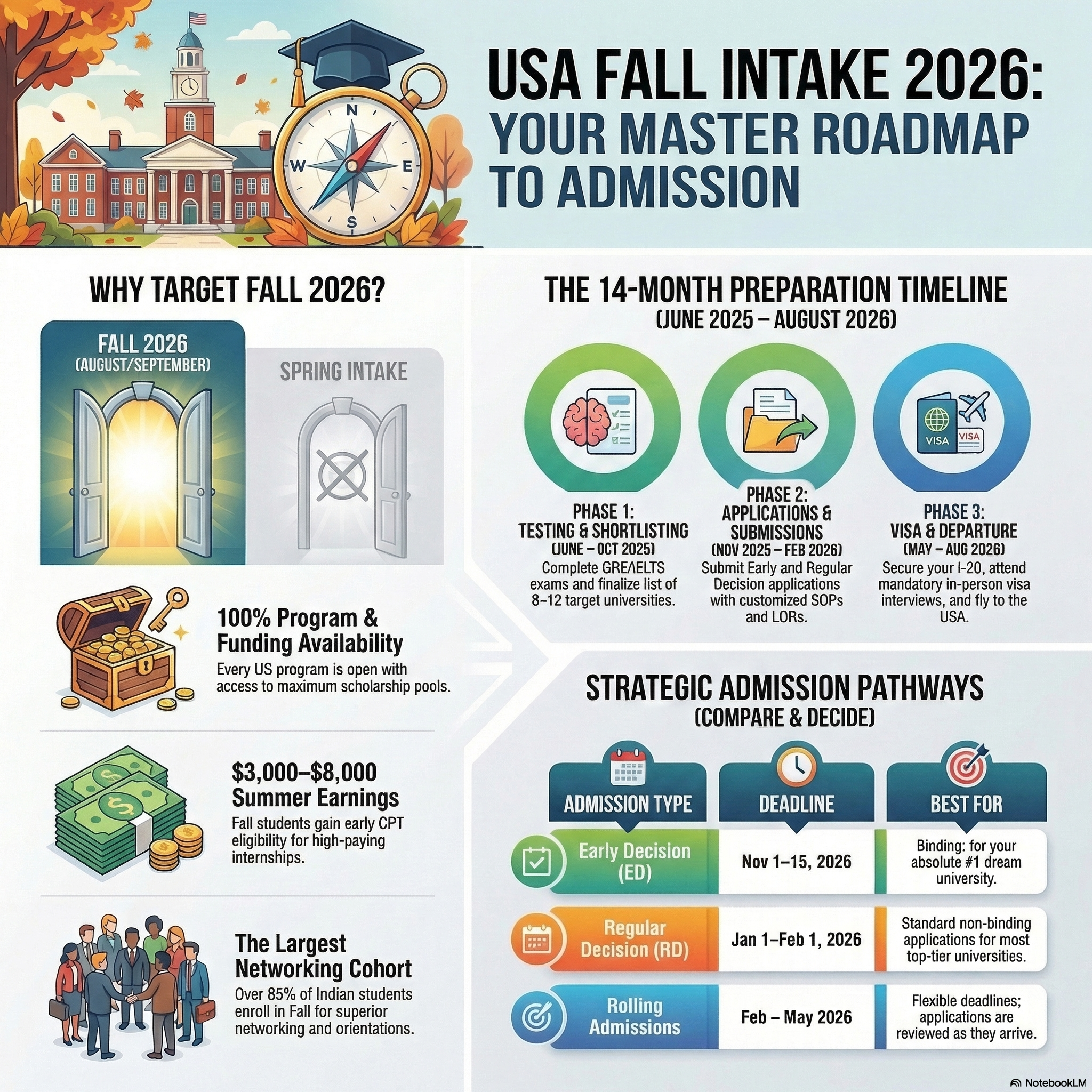 USA Fall Intake 2026 | Deadlines & Timeline | EEC | Enbee Education Center